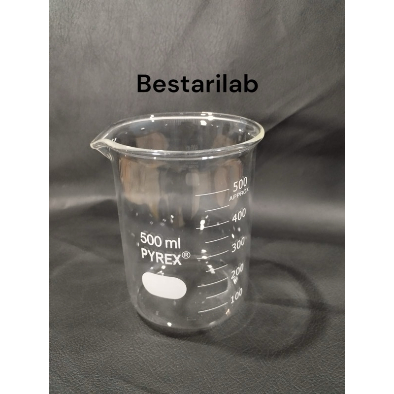Jual BEAKER GLASS LOW FORM, PYREX - ukuran 500 mL | Shopee Indonesia