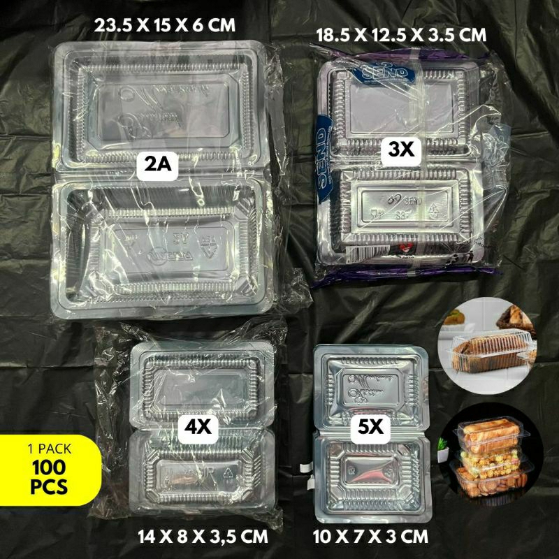 Jual [Isi 100pcs] Mika Plastik Persegi / Mika Kue Plastik / Mika 2A ...