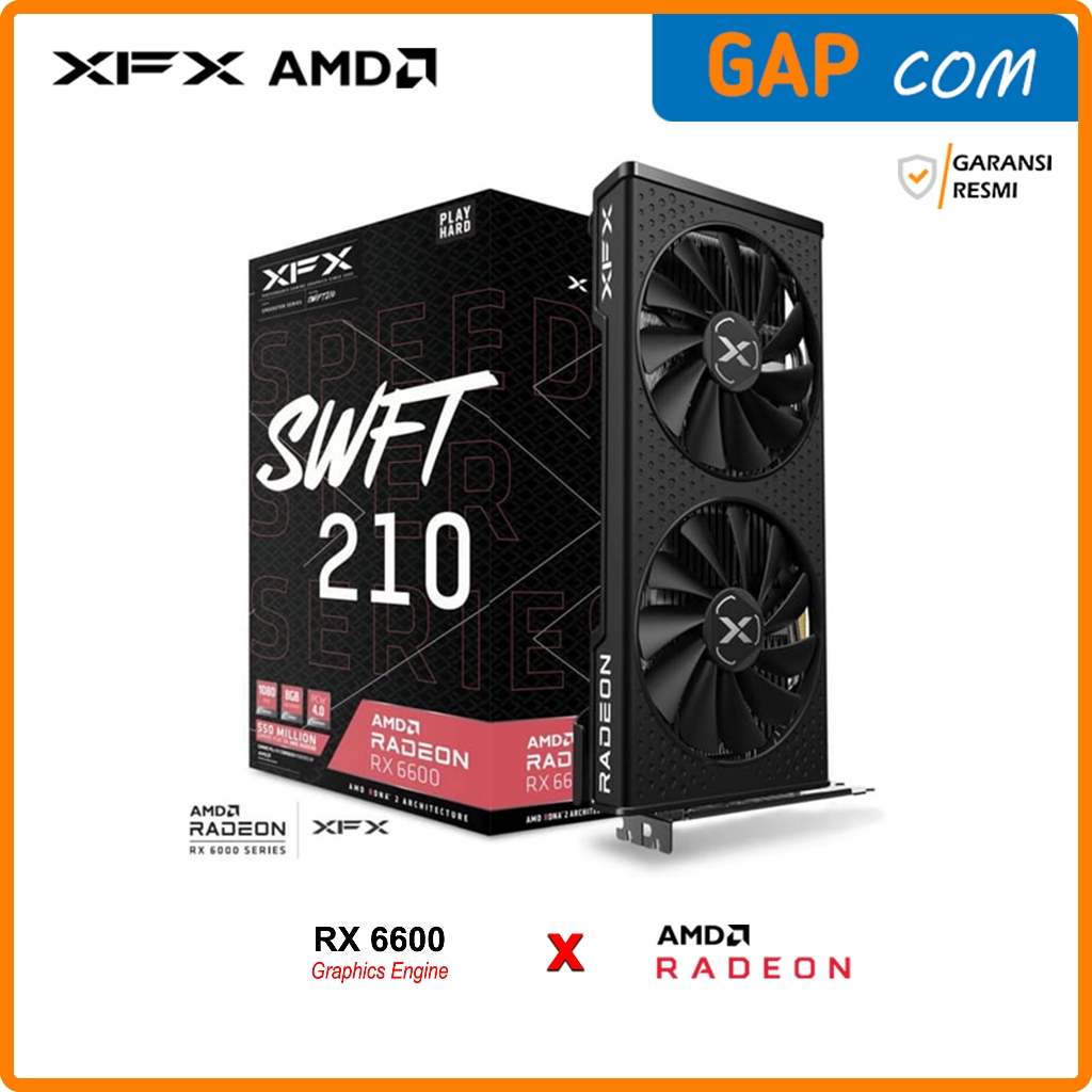 Jual VGA XFX Speedster SWFT210 AMD Radeon RX 6600 8GB GDDR6 - RX6600 | Shopee Indonesia