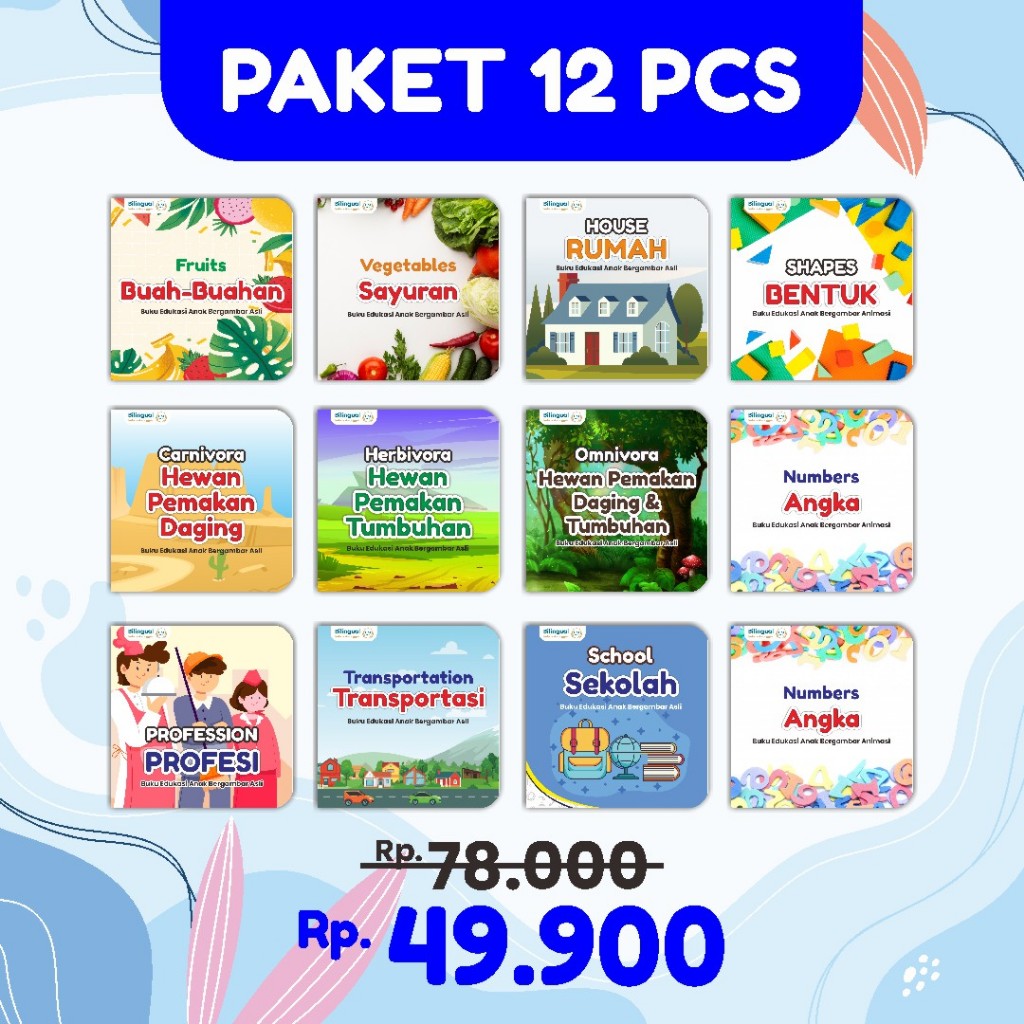 Jual PROMO PAKET 12 SERI MINI BOOK - BUKU BAYI - BUKU BALITA BILINGUAL ...