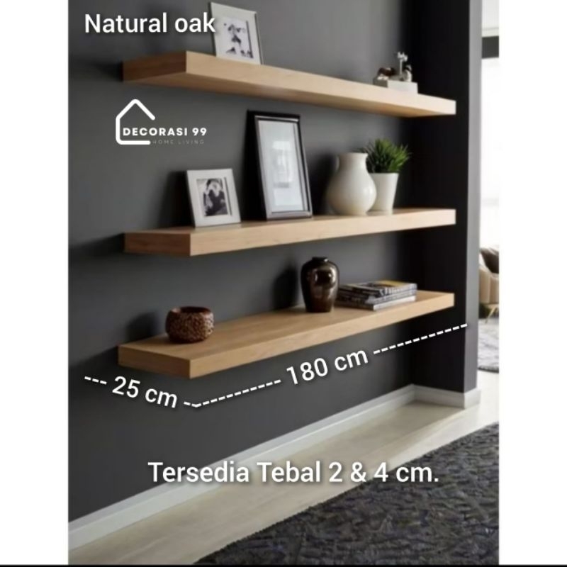 Jual Ambalan dinding Panjang variasi 120, 150, 180, 200 cm, Lebar 25 cm ...