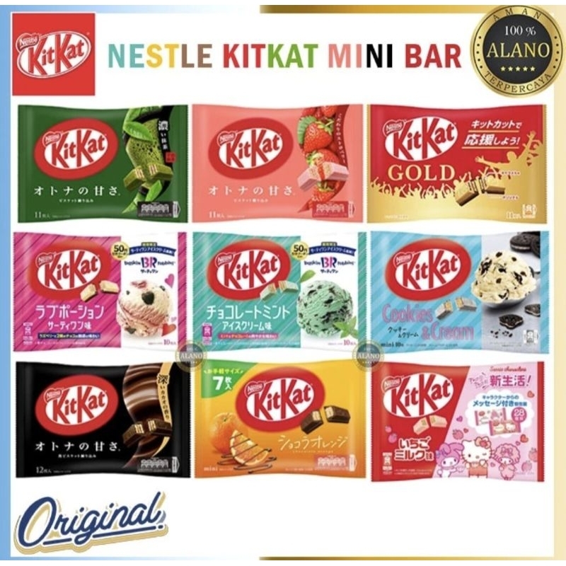 Jual KITKAT NESTLE ORIGINAL JAPAN COKELAT KIT KAT MINI BAR MATCHA ...