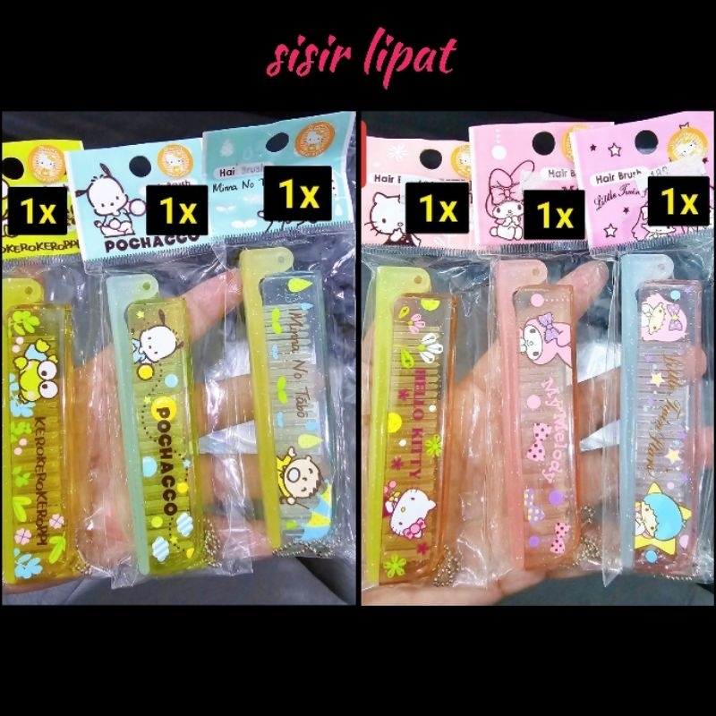 Jual Sisir Lipat Sanrio Karakter Hello Kitty, My Melody, Little Twin Stars, Pochacco, Minna No ...