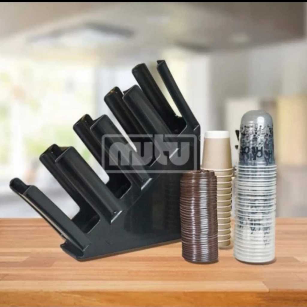 Jual Rak Tempat Gelas Cup Holder - Tempat Dispenser Paper Cup Organizer ...