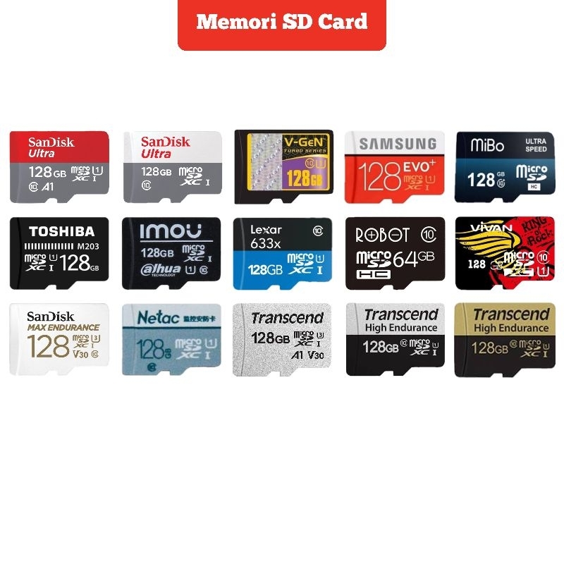 Jual Memori SD Card Micro SD 16 32 64 128 GB | Shopee Indonesia