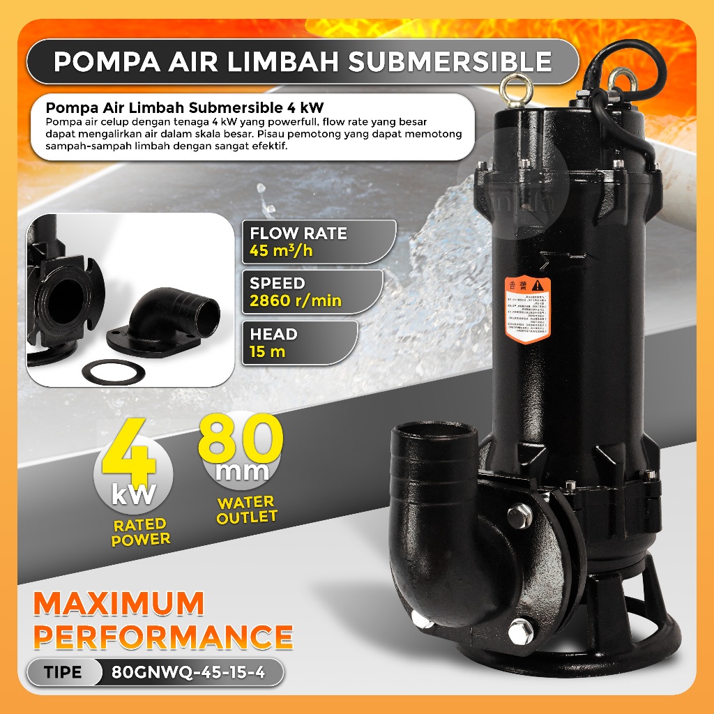 Jual Pompa Air Celup Limbah – Pompa Celup Pemotongan pompa hisap lumpur ...