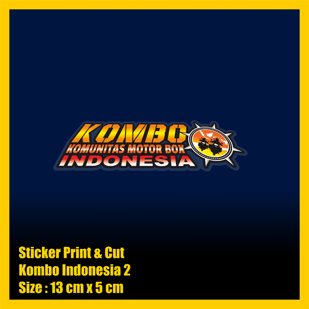 Jual Stiker Kombo Indonesia 2 stiker Print & Cut Stiker Komunitas ...