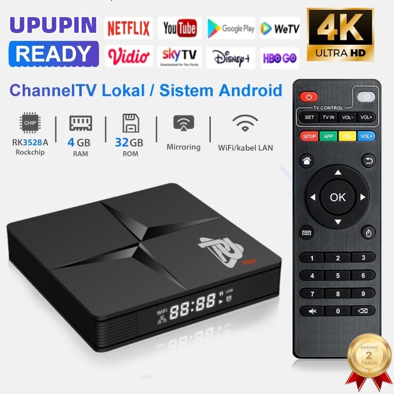 Jual UPUPIN Android Tv Box Android 13 OS Ram 2gb 4gb Rom 16gb 32gb Wifi ...