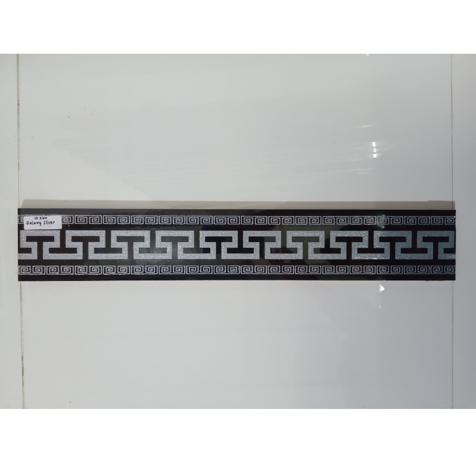Jual LIST DINDING 10 x 60 GALAXY SILVER/ LIST KERAMIK MOTIF/ LIST ...