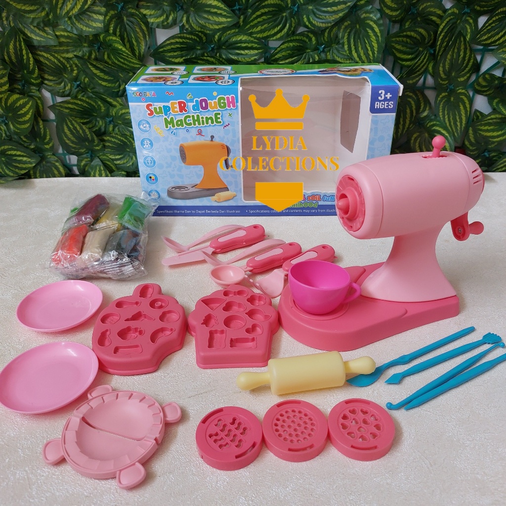 Jual Mainan Mesin Fundoh Lilin Es Krim Play Dough Machine Box | Shopee ...