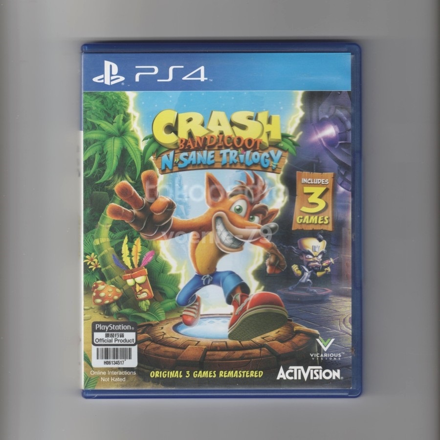 Jual Crash Bandicoot Nsane N sane Trilogy - Kaset BD PlayStation PS4 ...