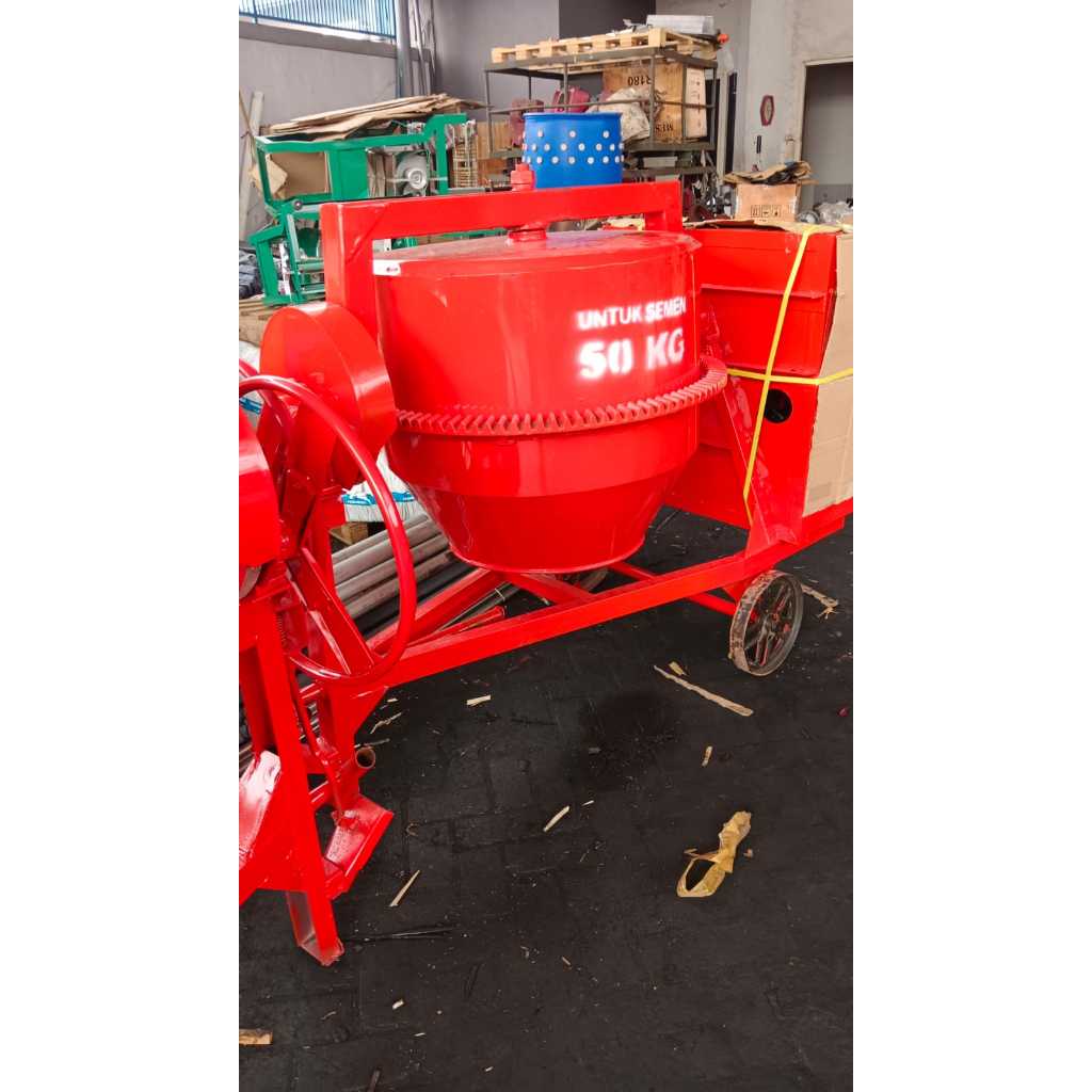 Jual LOMAX MIX50 Molen Pengaduk Semen (Mixer 50Kg) + Diesel Engine 8 Hp ...