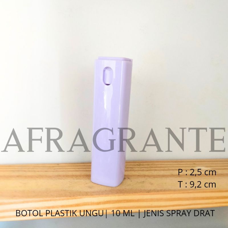 Jual botol parfum plastik ungu 10 ml drat kaca- botol spray plastik ...