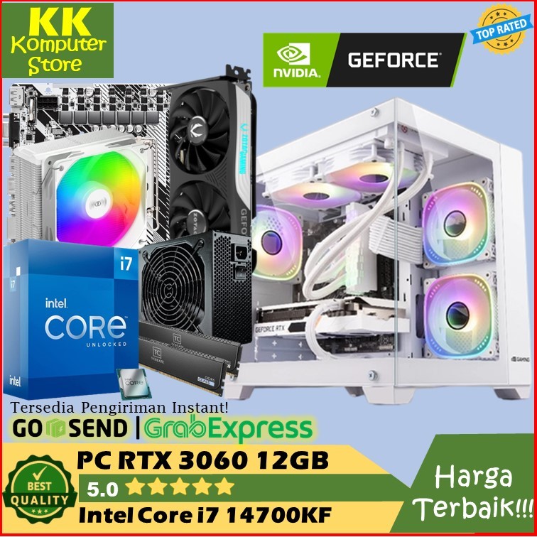 Jual pc core i7 14700k | rtx 3060 12gb | ram 32gb [ pc gaming intel ...