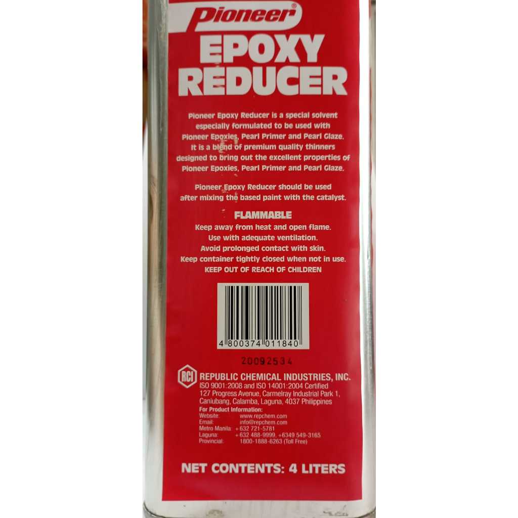 Jual PENGENCER LEM EPOXY PIONEER REDUCER 4 LITER | Shopee Indonesia