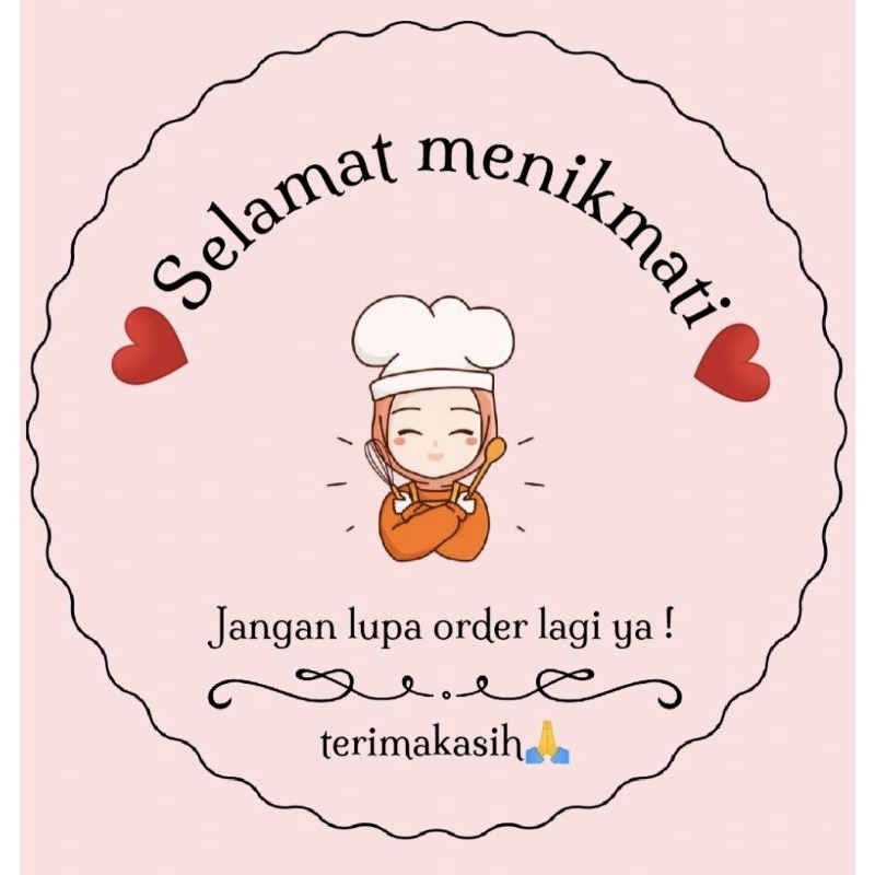 Jual 1 pcs stiker jangn lupa order lagi pink 3,5cm | Shopee Indonesia