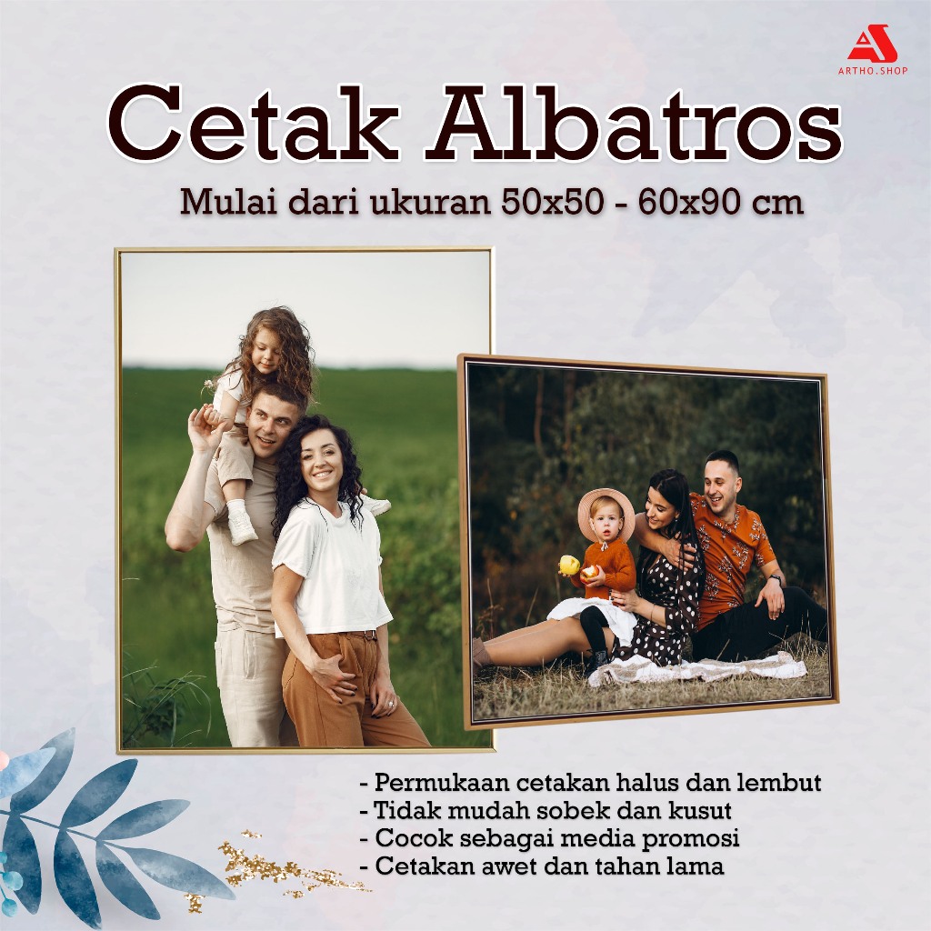 Jual cetak foto bahan albatros/ cetak foto murah ukuran 50x50/ 50x60 ...