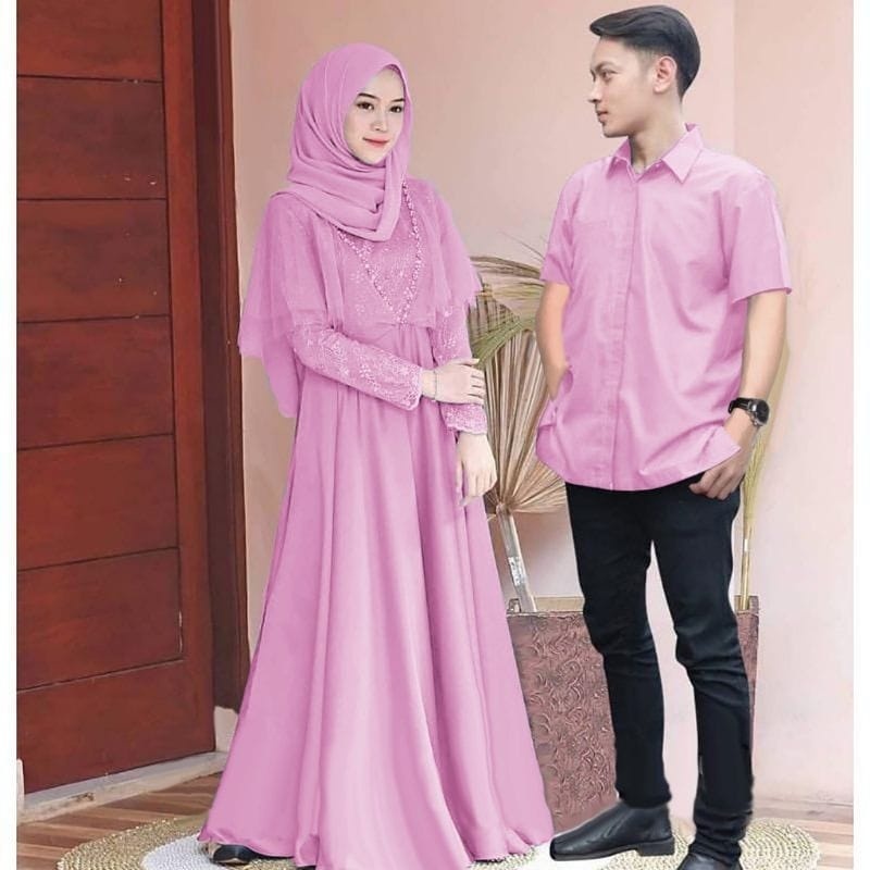 Jual Gamis Couple Suami Istri Serambit Keluarga Baju Muslim Pasangan ...
