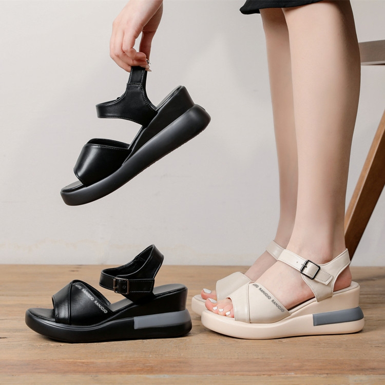 Jual AL10080 RJ29 Sendal Wedges Wanita 5cm Kondangan Formal Casual ...