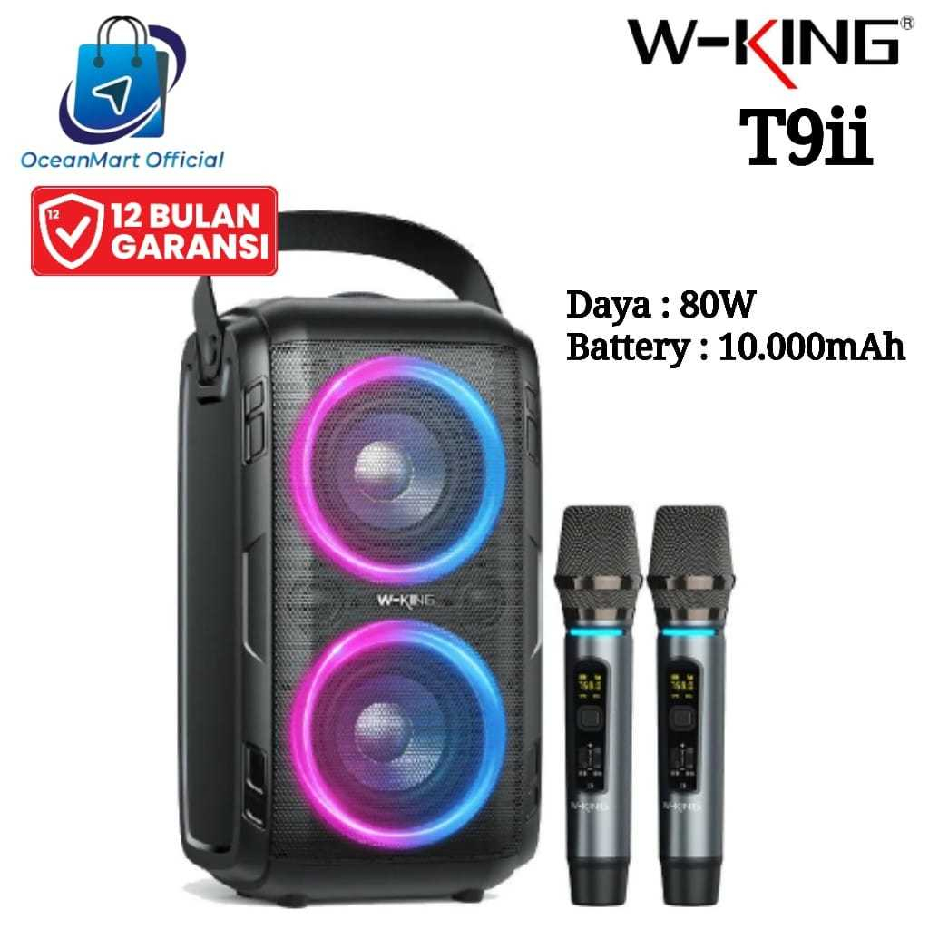 Jual Speaker Bluetooth Karaoke Party Box Portable Wireless WKING T9ii 2 ...