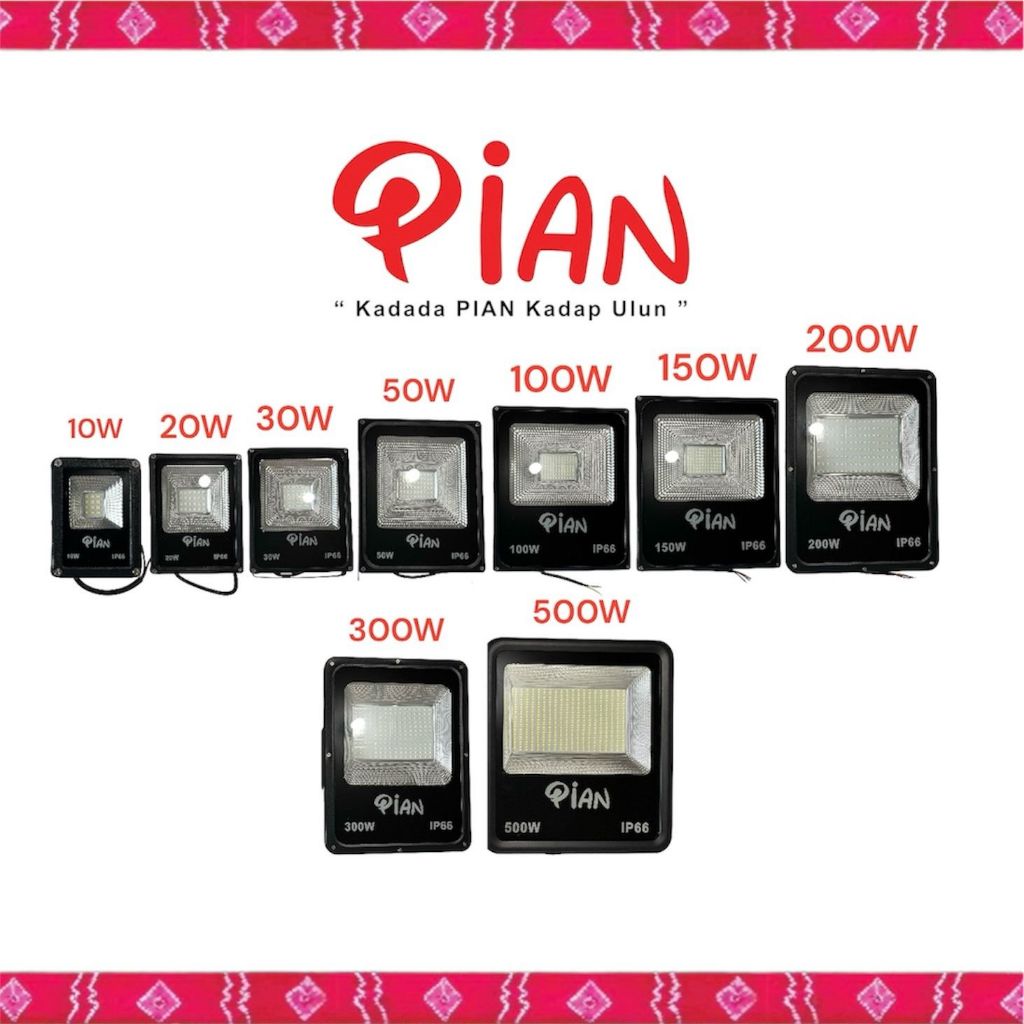 Jual PIAN Lampu Sorot LED Flood Light 10Watt 20Watt 30Watt 50Watt 100Watt Cahaya Putih | Shopee ...