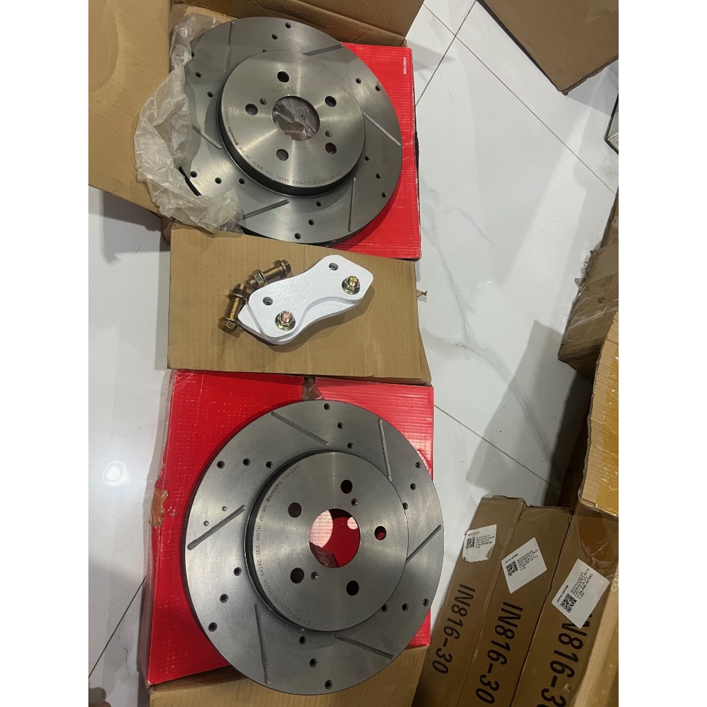 Jual DISC BRAKE 320MM HARGA SET SLOTTED DRIL THAILAND BRAKET PNP INNOVA ...