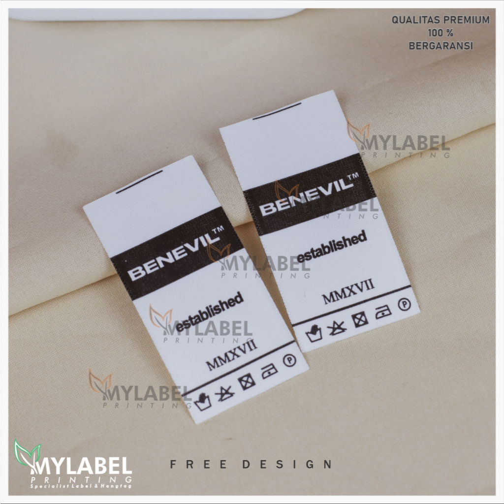 Jual label satin import sparasi/label full warna/label custom /label ...
