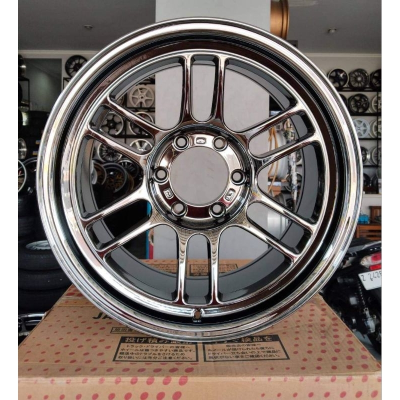Jual velg racing enkei rpt ring 18 black chrome untuk fortuner pajero hilux strada triton ...