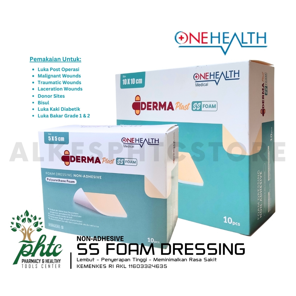 Jual Onehealth Dermaplast SS Foam Dressing Non Adhesive l Derma Plast ...