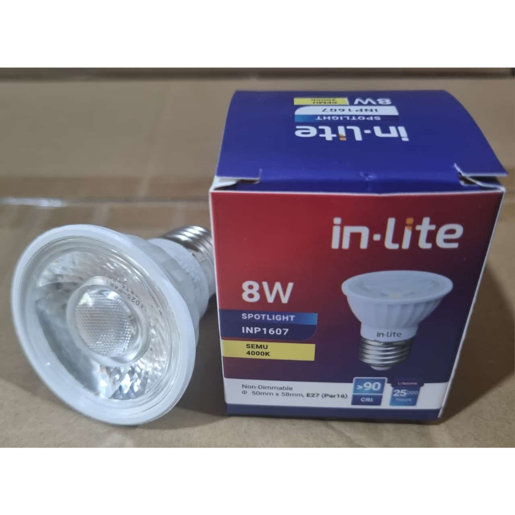 Jual Bohlam In-Lite LED SPOTLIGHT PAR E27 8 Watt Lampu INLITE LED PAR ...