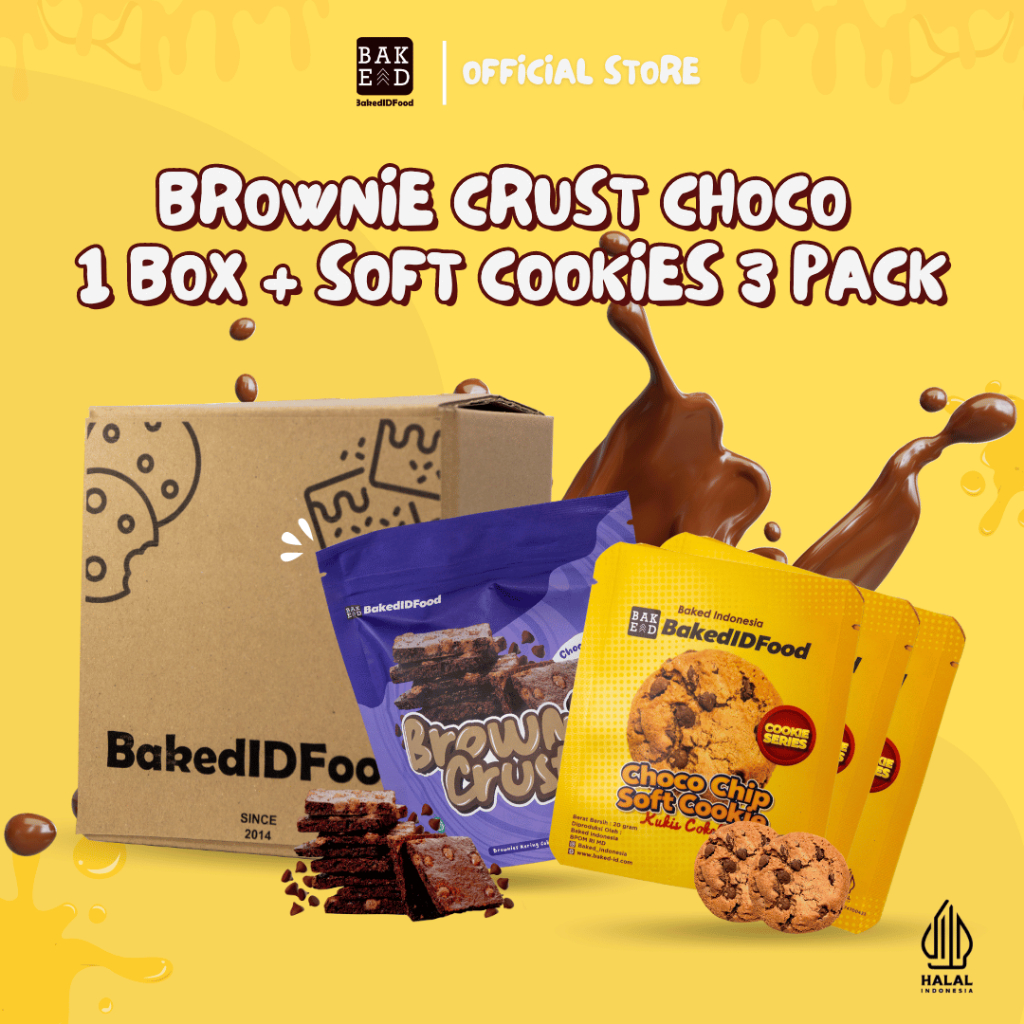 Jual Brownie Crust Choco 1 Box + Soft Cookies 3 Pack | Shopee Indonesia