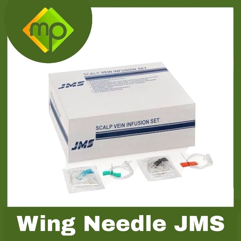Jual Wing Needle JMS Scalp Vein Set Spuit Kupu Kupu Ecer 23G 25G 27G ...