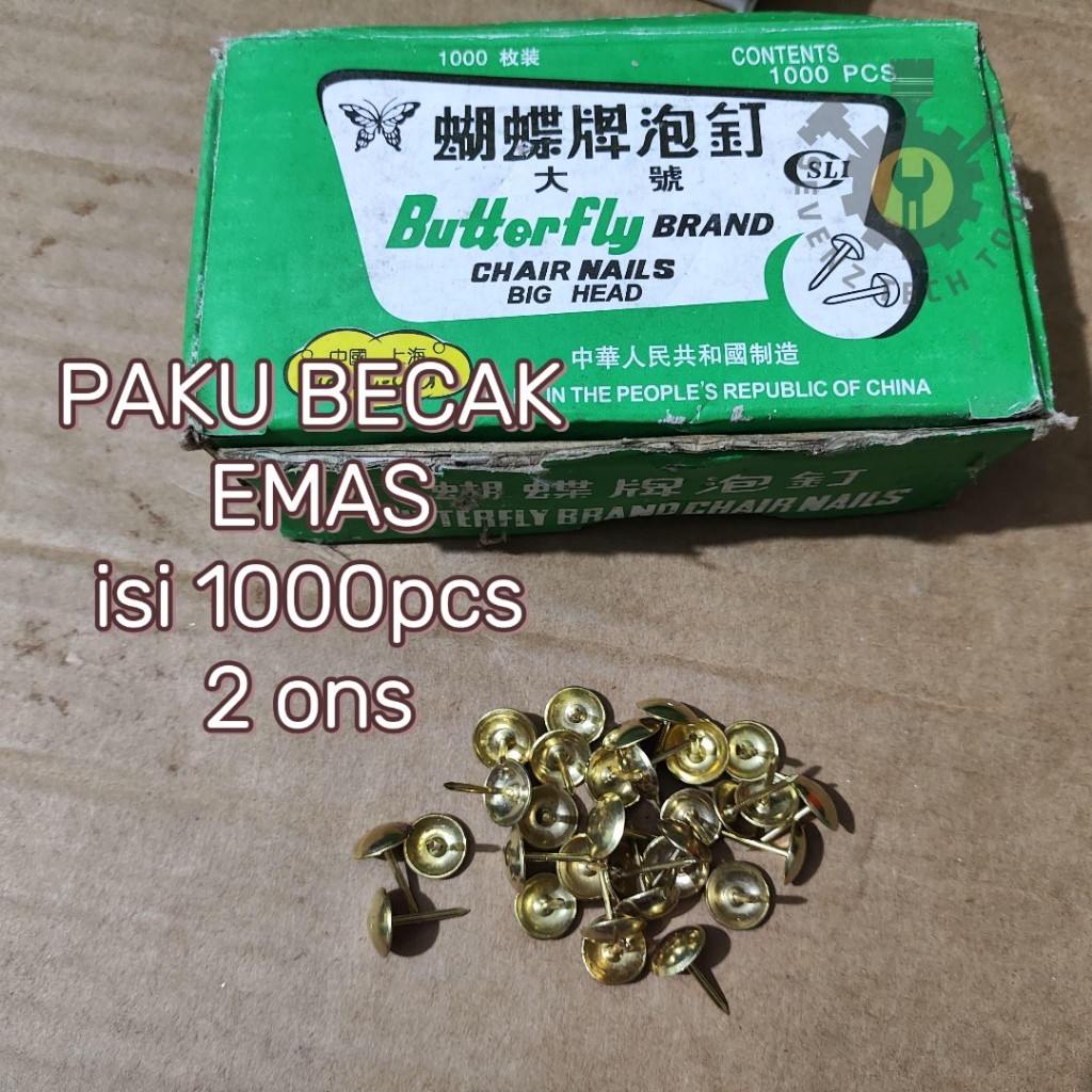 Jual (PER BOX 1000 PCS) PAKU PINES / PAKU PAYUNG KECIL EMAS/PAKU EMAS ...