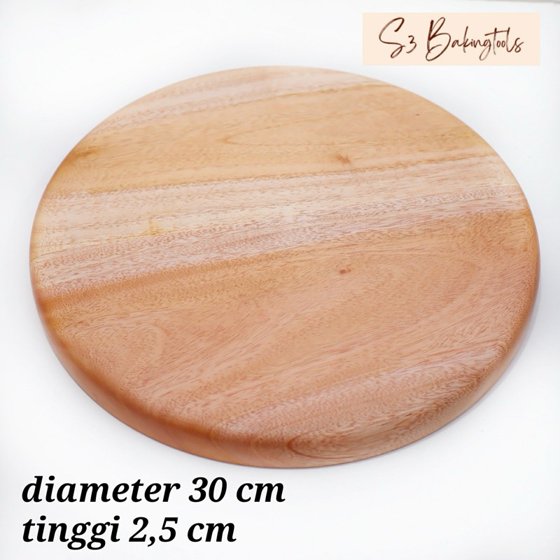 Jual alas tray kayu mahoni diameter 30 cm tinggi 2,5 cm | Shopee Indonesia