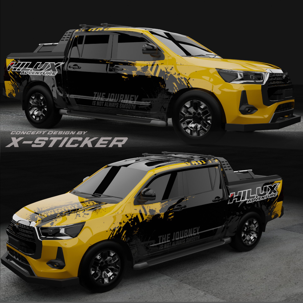 Jual decal sticker hilux full body double cabin | Shopee Indonesia