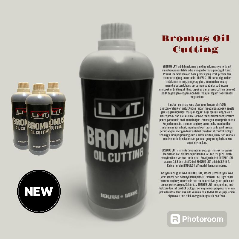 Jual Cutting Oil Bromus atau Cairan Untuk Bubut 1000 ml | Shopee Indonesia