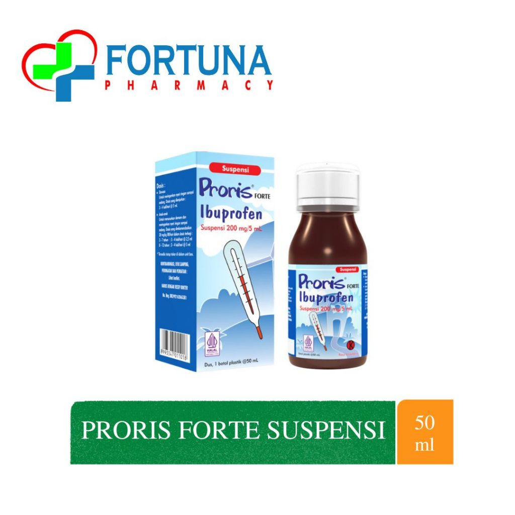 Jual PRORIS FORTE SIRUP SUSPENSI | 50ml | Ibuprofen Sirup | Penurun ...