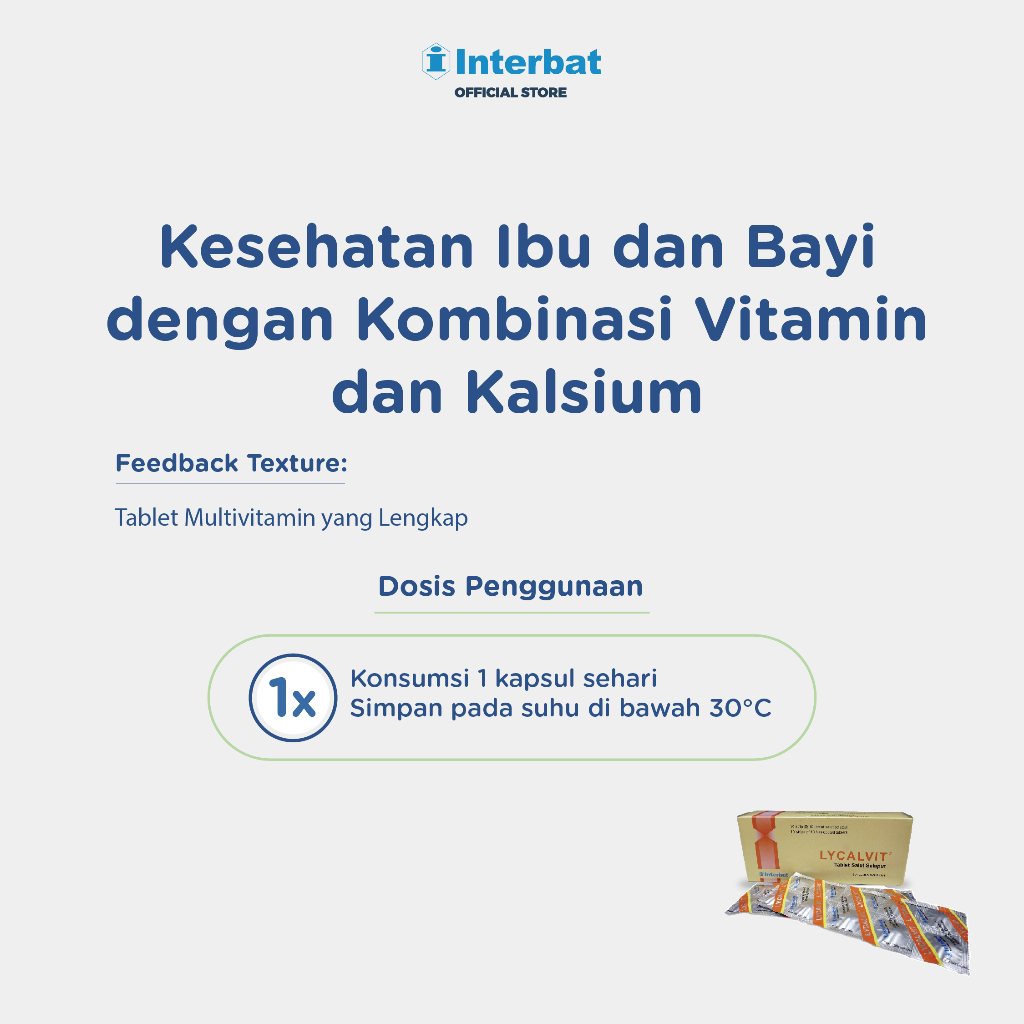Jual Lycalvit 10 Strip @10 Tablet - Suplemen Multivitamin serta Kalsium ...