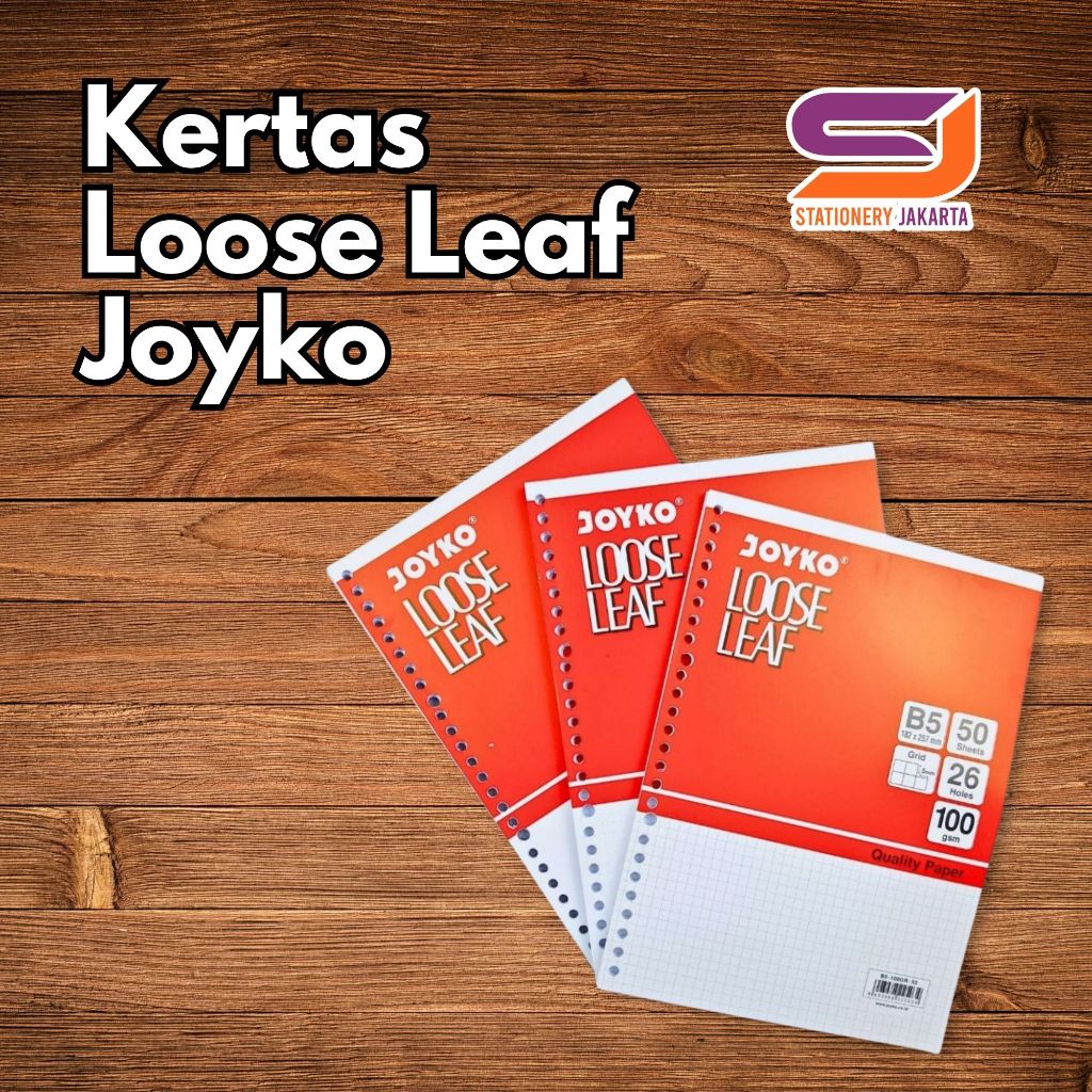 Jual Isi Kertas Loose Leaf A5 B5 Grid Dot Plain Garis Joyko 50 Sheets Isi Binder Refill Kotak ...