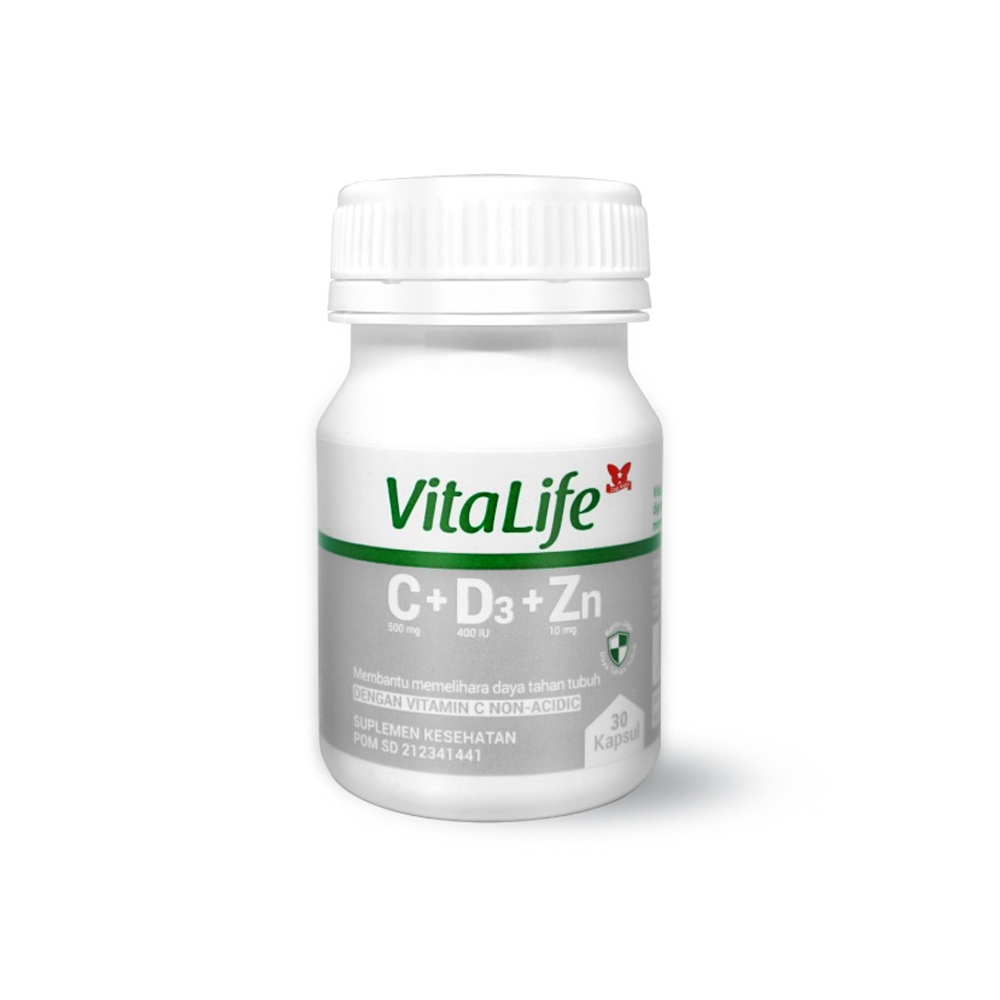 Jual VITALIFE C+D3+ZINC 30 KAPSUL | SUPLEMEN KESEHATAN | Shopee Indonesia
