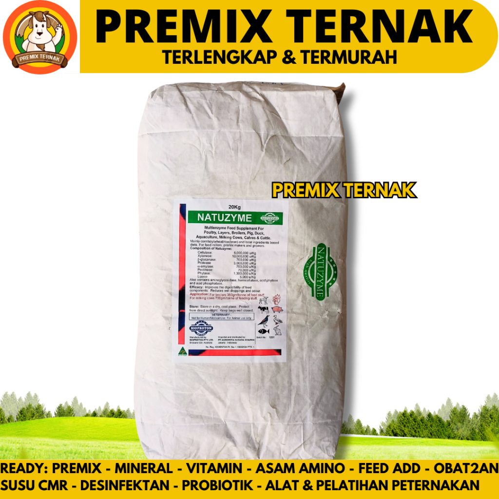 Jual NATUZYME 20 KG (1 SAK) - Multi Enzim untuk Ayam Bebek Babi Sapi ...