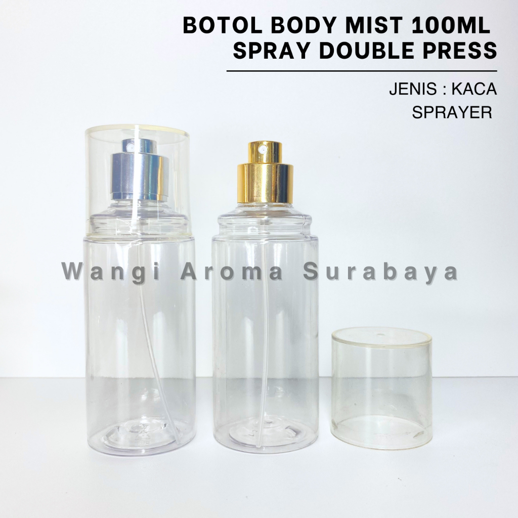 Jual Botol Spray Body Mist 100ML Plastik Double Press - Botol Srayer ...