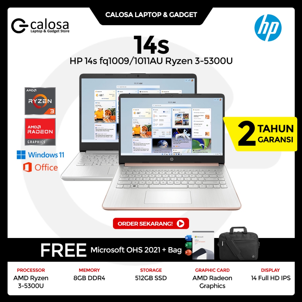 Jual HP 14s Ryzen 3-5300U RAM 8GB/512GB Laptop 14" Full HD IPS Windows ...