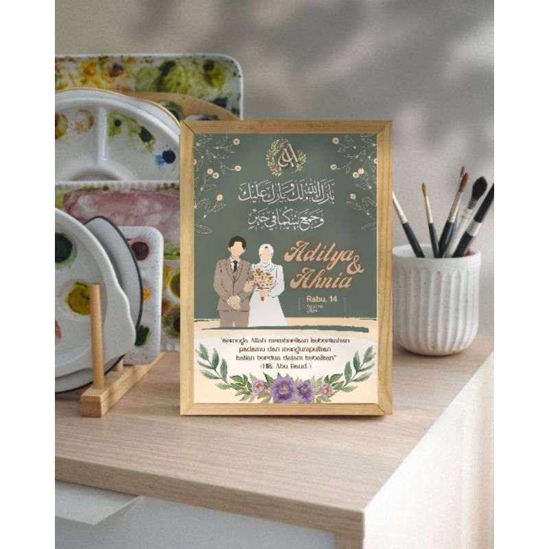 Jual Hadiah Pernikahan Frame Printing Kado Custom | Shopee Indonesia