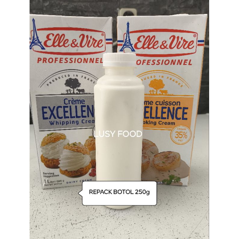 Jual Whipping & Cooking cream Merk Elle & Vire 250g | Shopee Indonesia