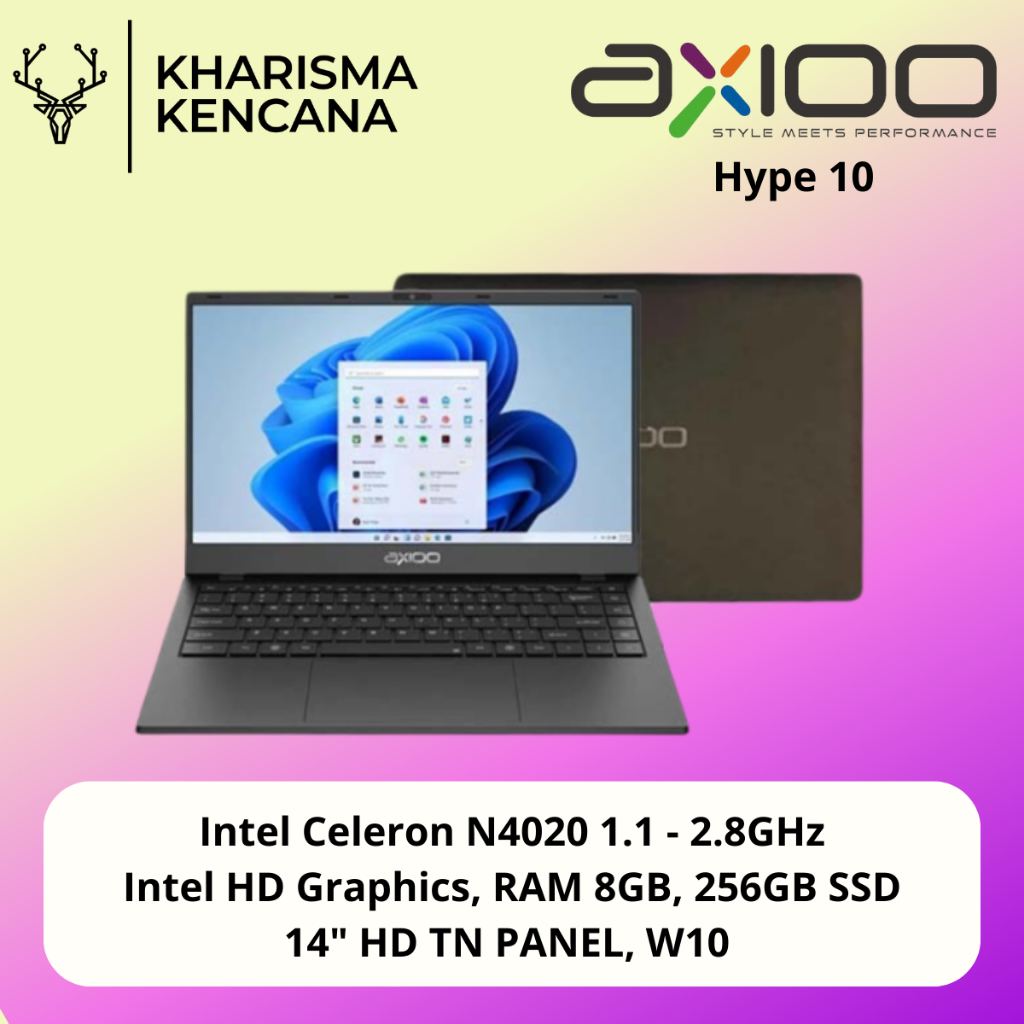 Jual AXIOO HYPE 10 INTEL N4020 8GB 512GB 14" HD PANEL W11 HOME | Shopee ...