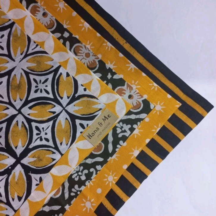 Jual Kain Perca Batik Cap Motif Kuning Hitam | Shopee Indonesia