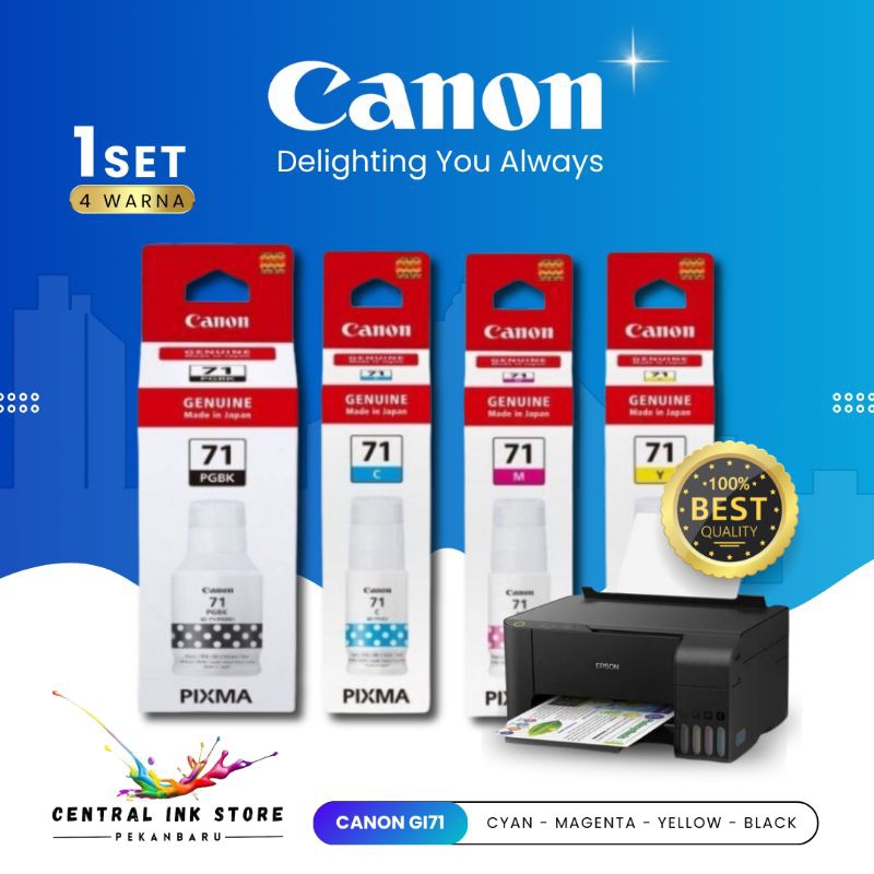 Jual Canon PIXMA GI-71 Refil Ink For Printer Canon G1020, G2020, G3020 ...