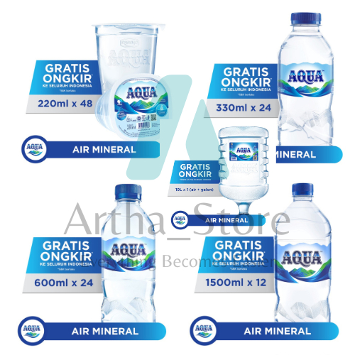 Jual AQUA ALL VARIAN - AIR MINERAL | Shopee Indonesia