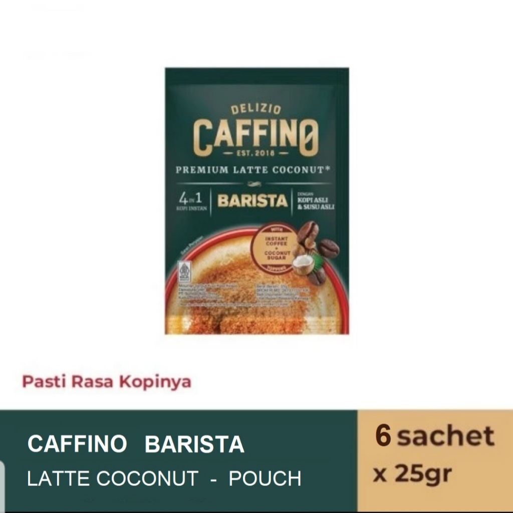 Jual Caffino Barista Premium Latte Coconut 4 in 1 ( Pouch 6 sachet ...